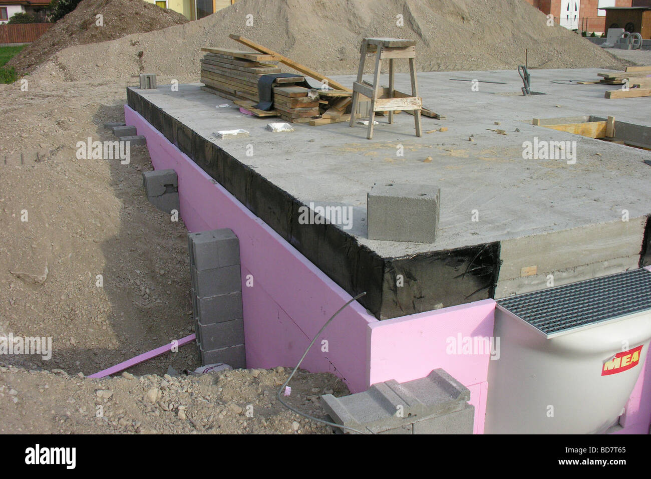 insulation of basement Stock Photo - Alamy