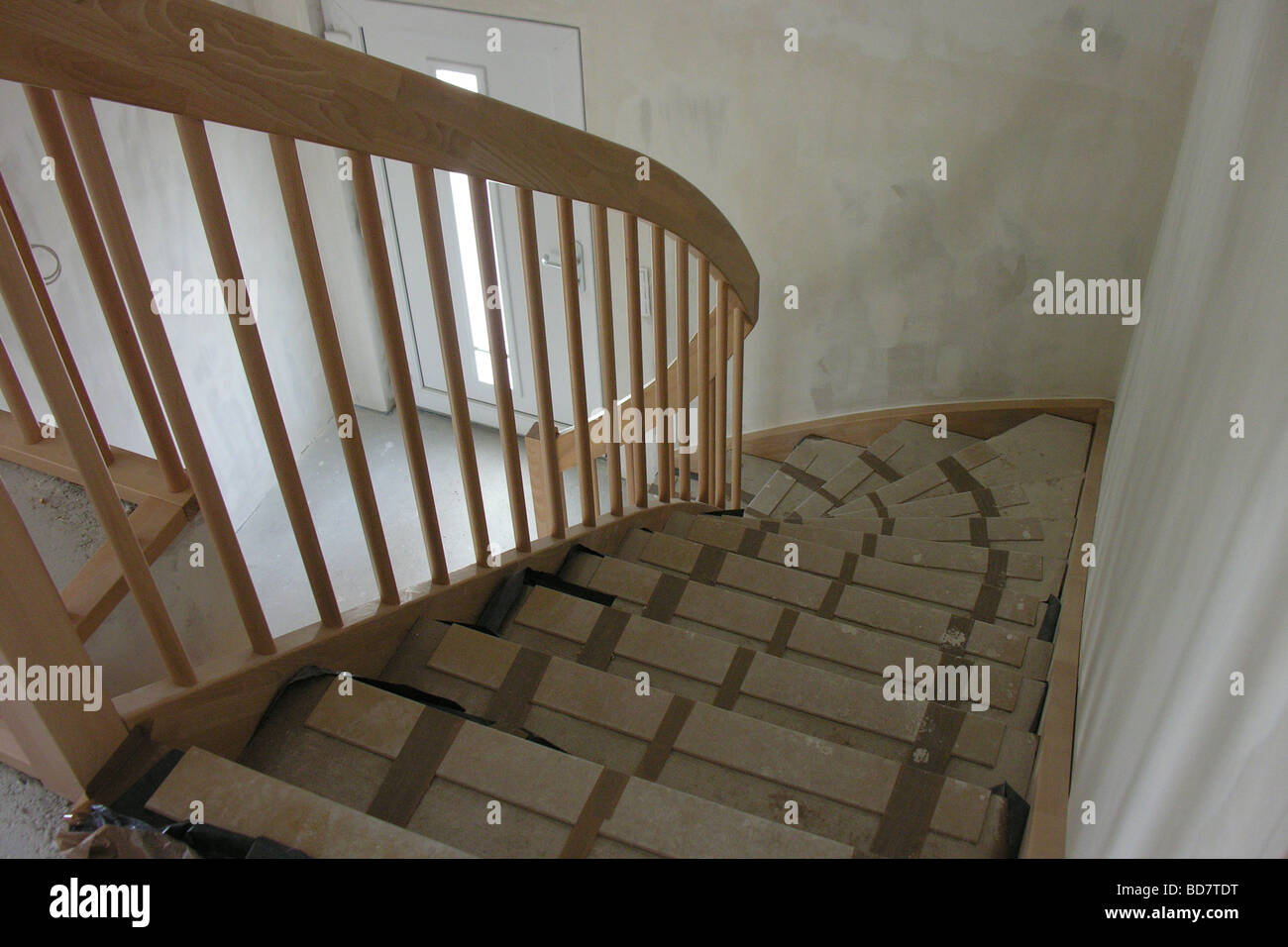 stairs in a modular home Stock Photo - Alamy