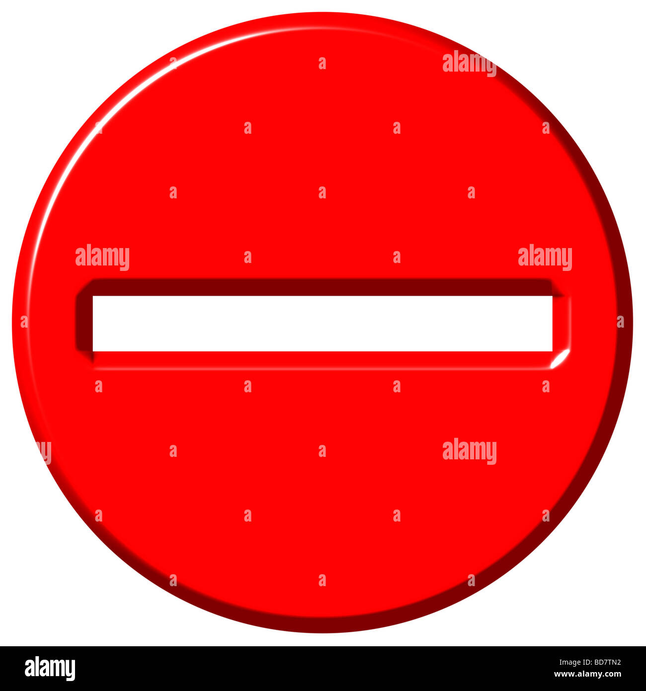 3d negative sign Stock Photo - Alamy