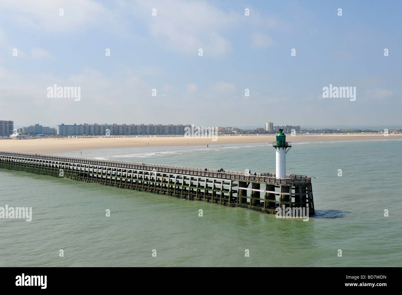 Entrance to the busy ferry port harbour of Calais France Stock Photo ...