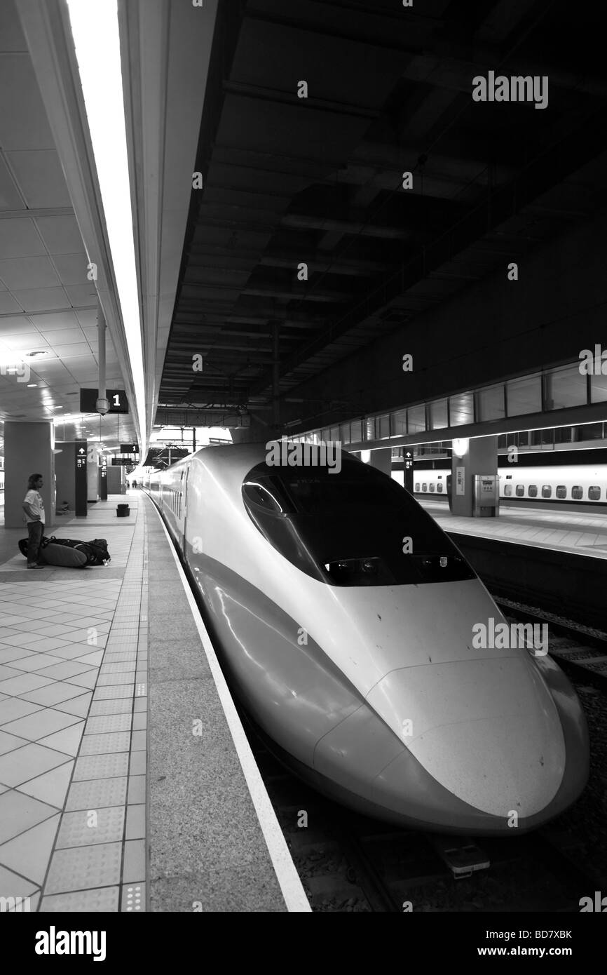 China, Taiwan, Taipei. Taiwan High Speed Rail train (THSR), Taipei Main ...