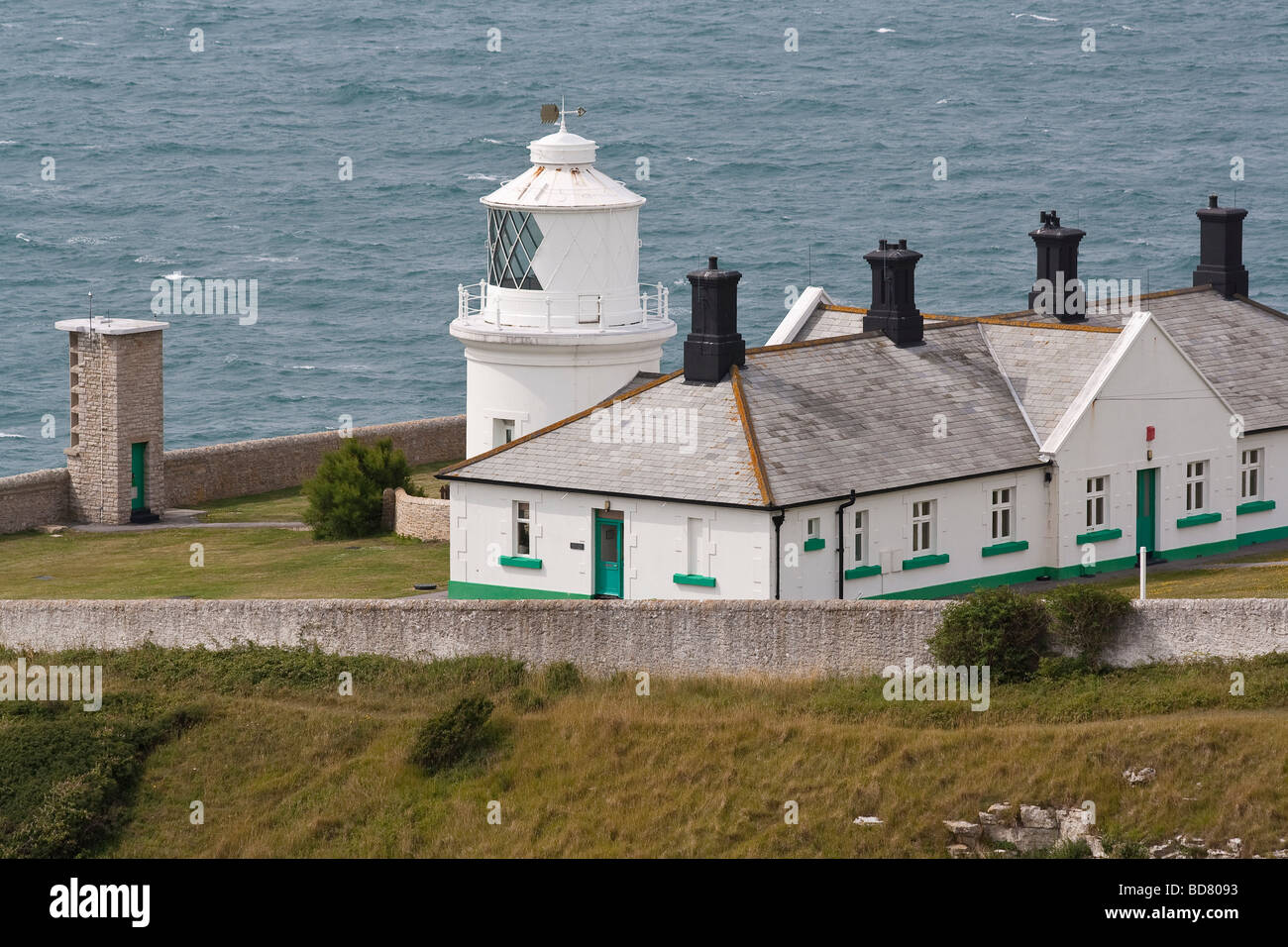 Anvil Point Lighthouse at Durlston Country Park, Dorset, UK Stock Photo ...