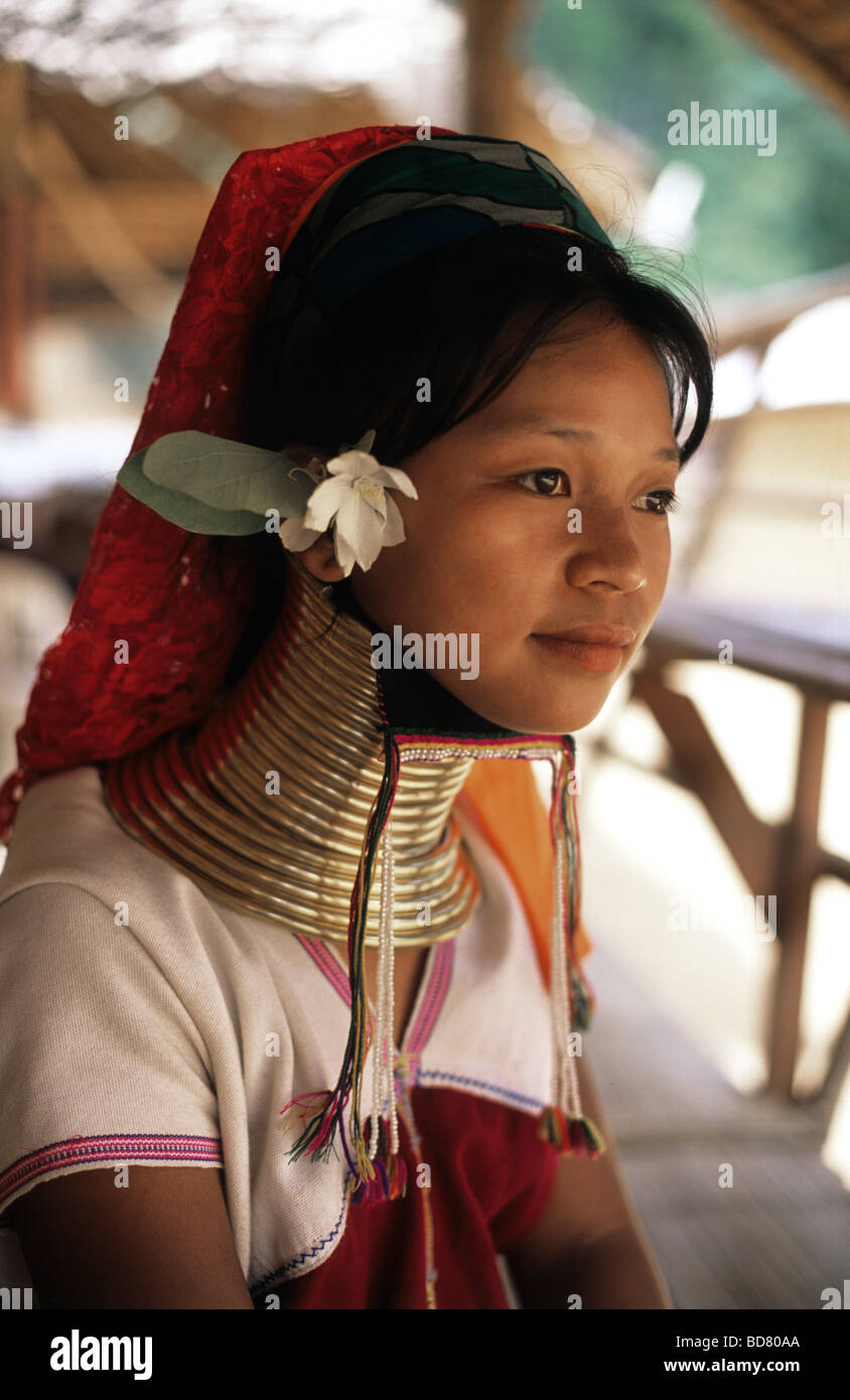Long-neck lady at Mae Hong Son,Thailand Stock Photo - Alamy