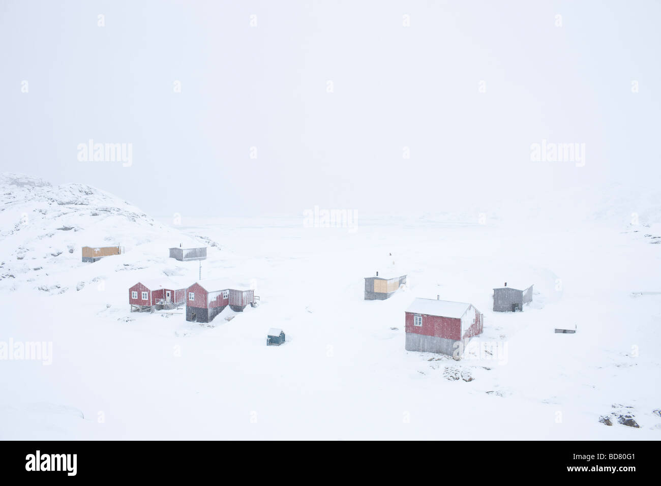 Kulusuk greenland winter houses hi-res stock photography and images - Alamy