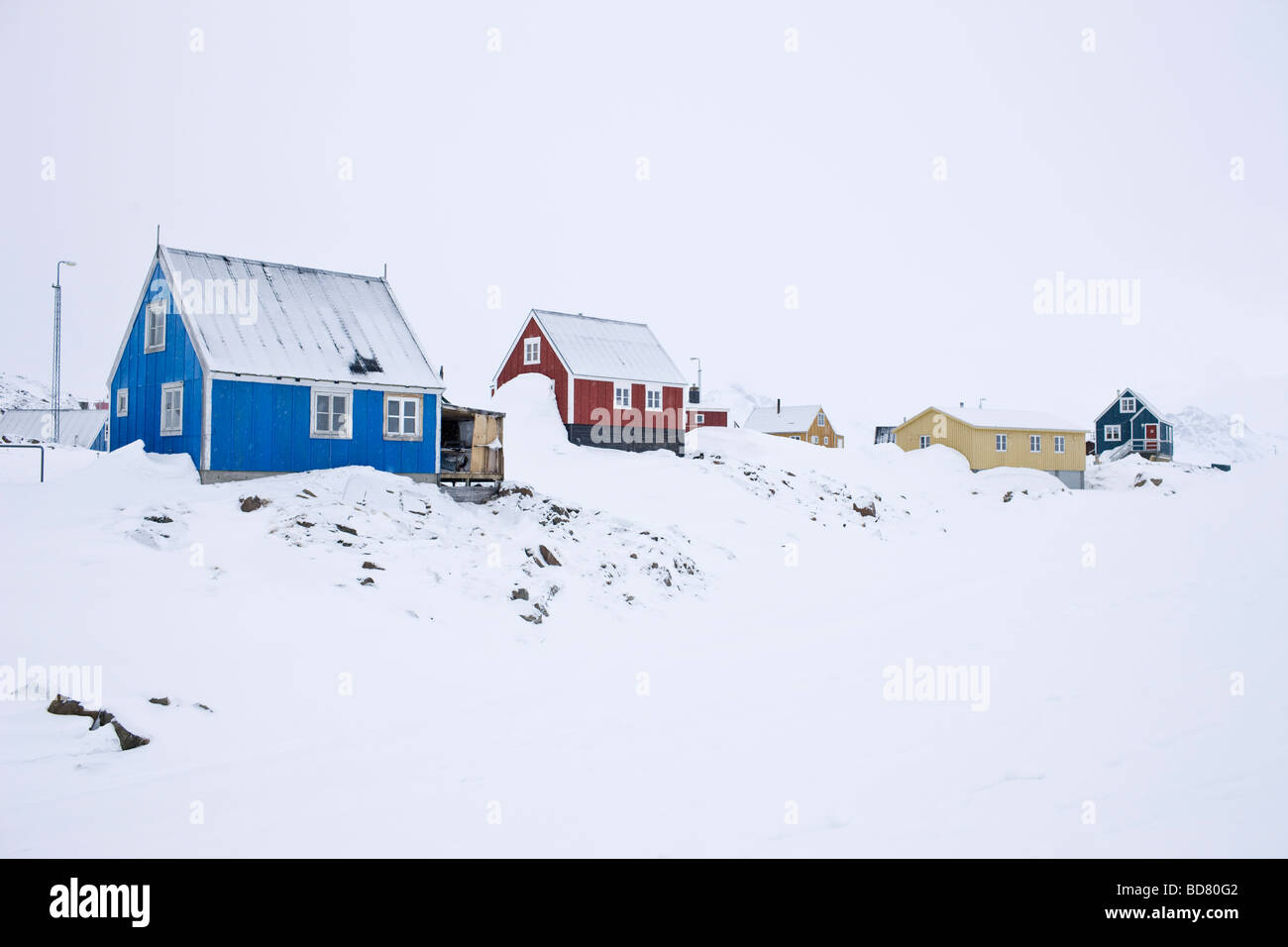 The village kulusuk in Greenland Stock Photo - Alamy