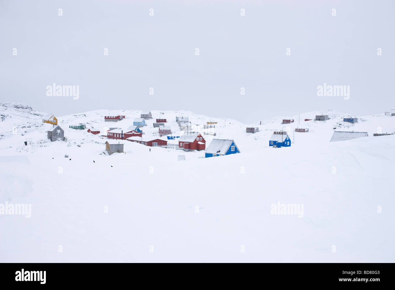 The village kulusuk in Greenland Stock Photo - Alamy