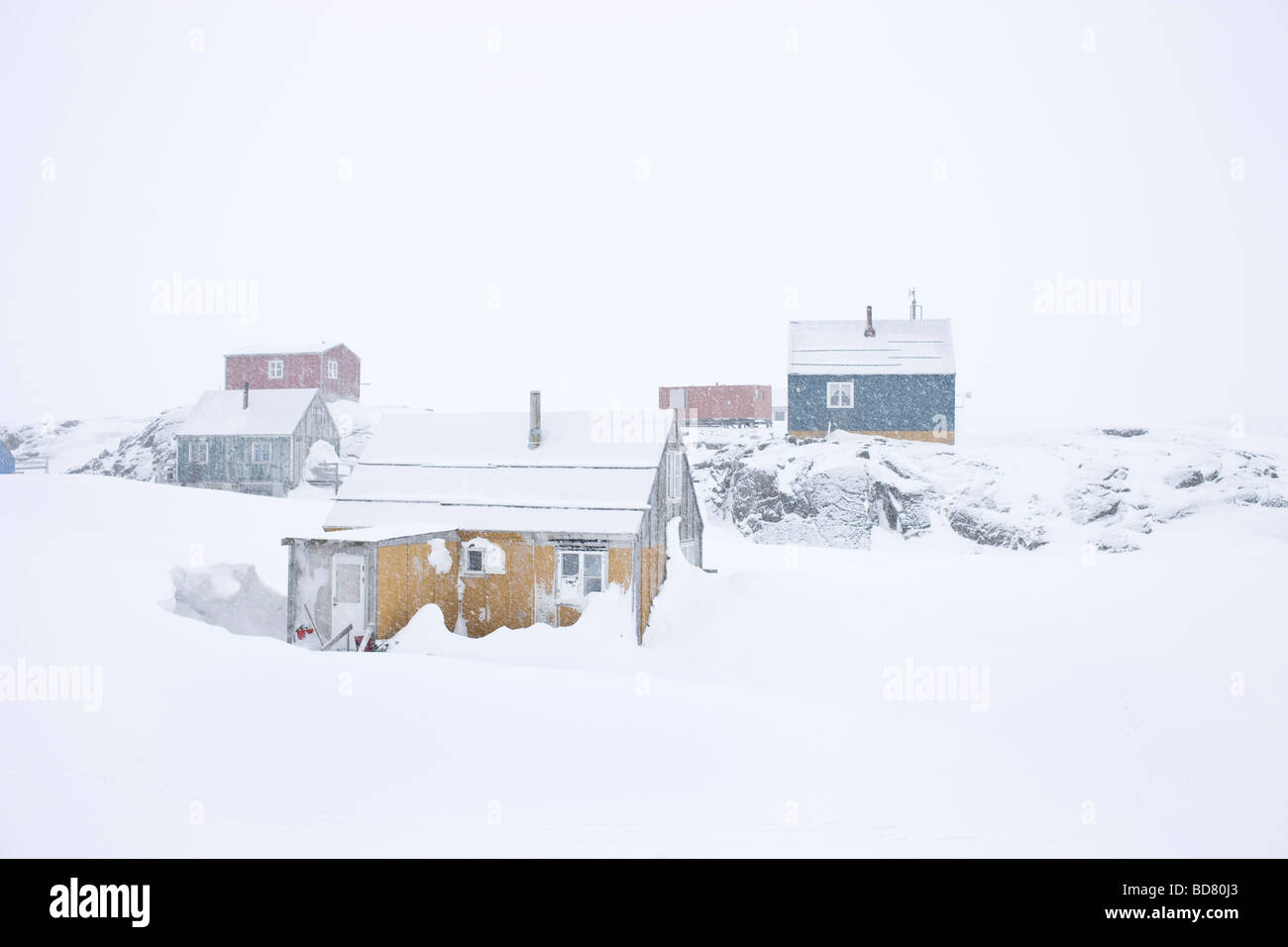 The village kulusuk in Greenland Stock Photo - Alamy