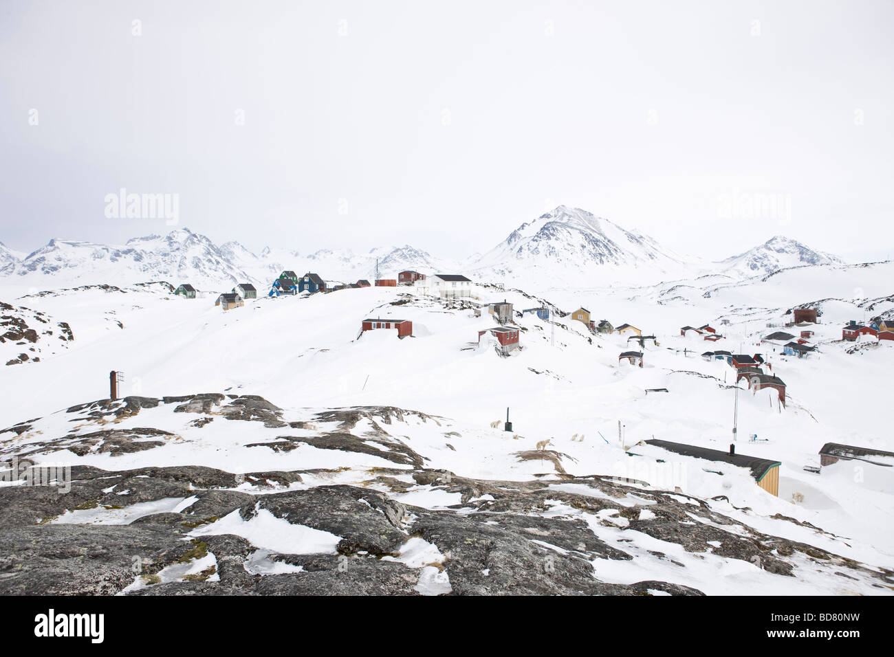 Kulusuk greenland winter houses hi-res stock photography and images - Alamy