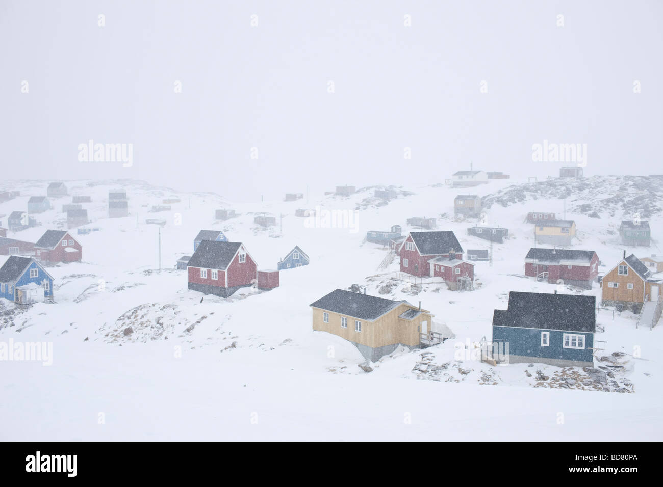 The village kulusuk in Greenland Stock Photo - Alamy
