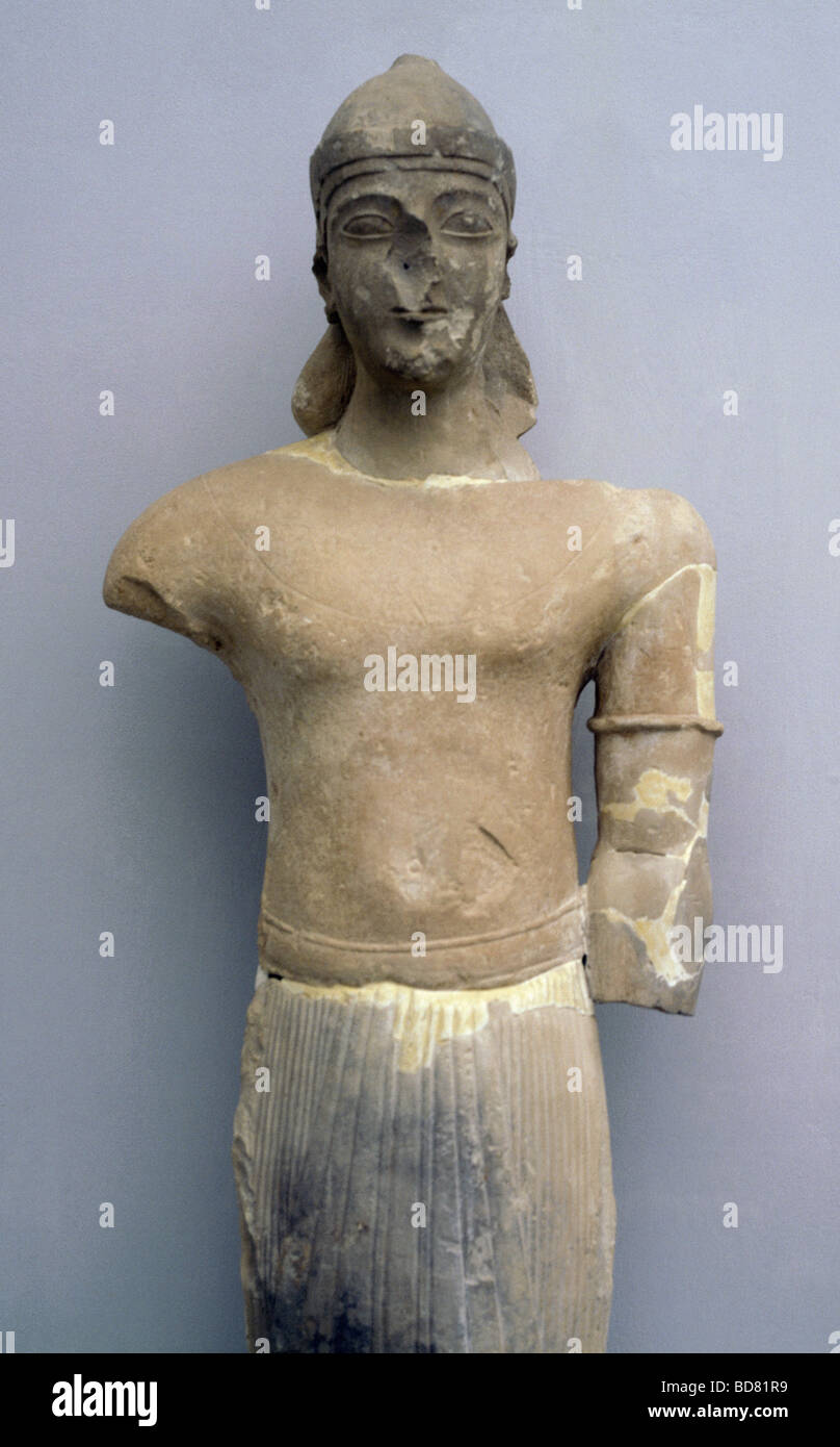 fine arts, ancient world, Greece, sculpture, statue of a priest-king ...