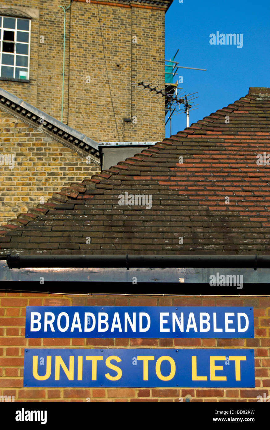 broadband enabled units to let sign in a former industrial building in ...