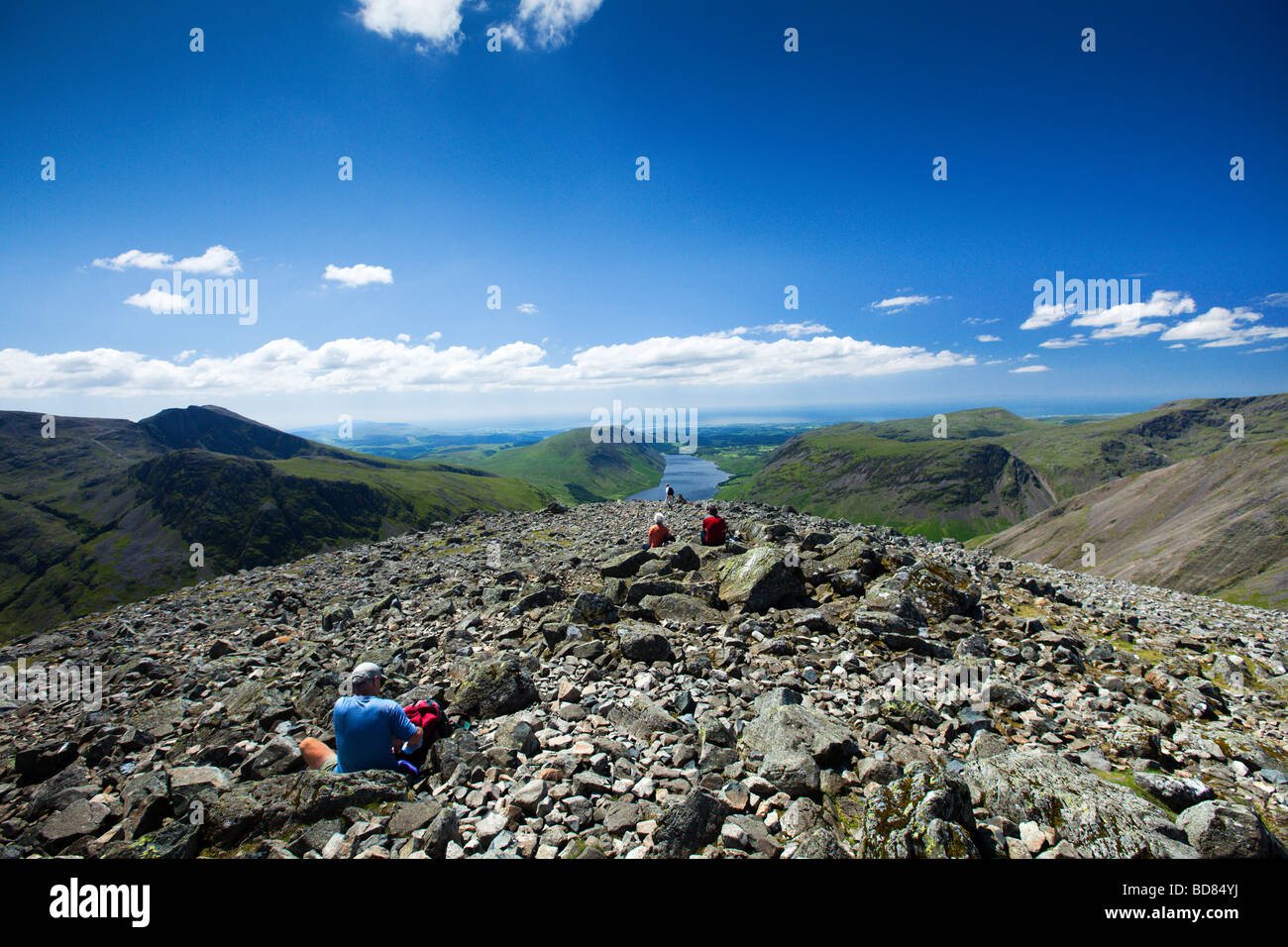 'Great Gable' Summit 900mtr Looking Over Wastwater Yewbarrow And Irish ...