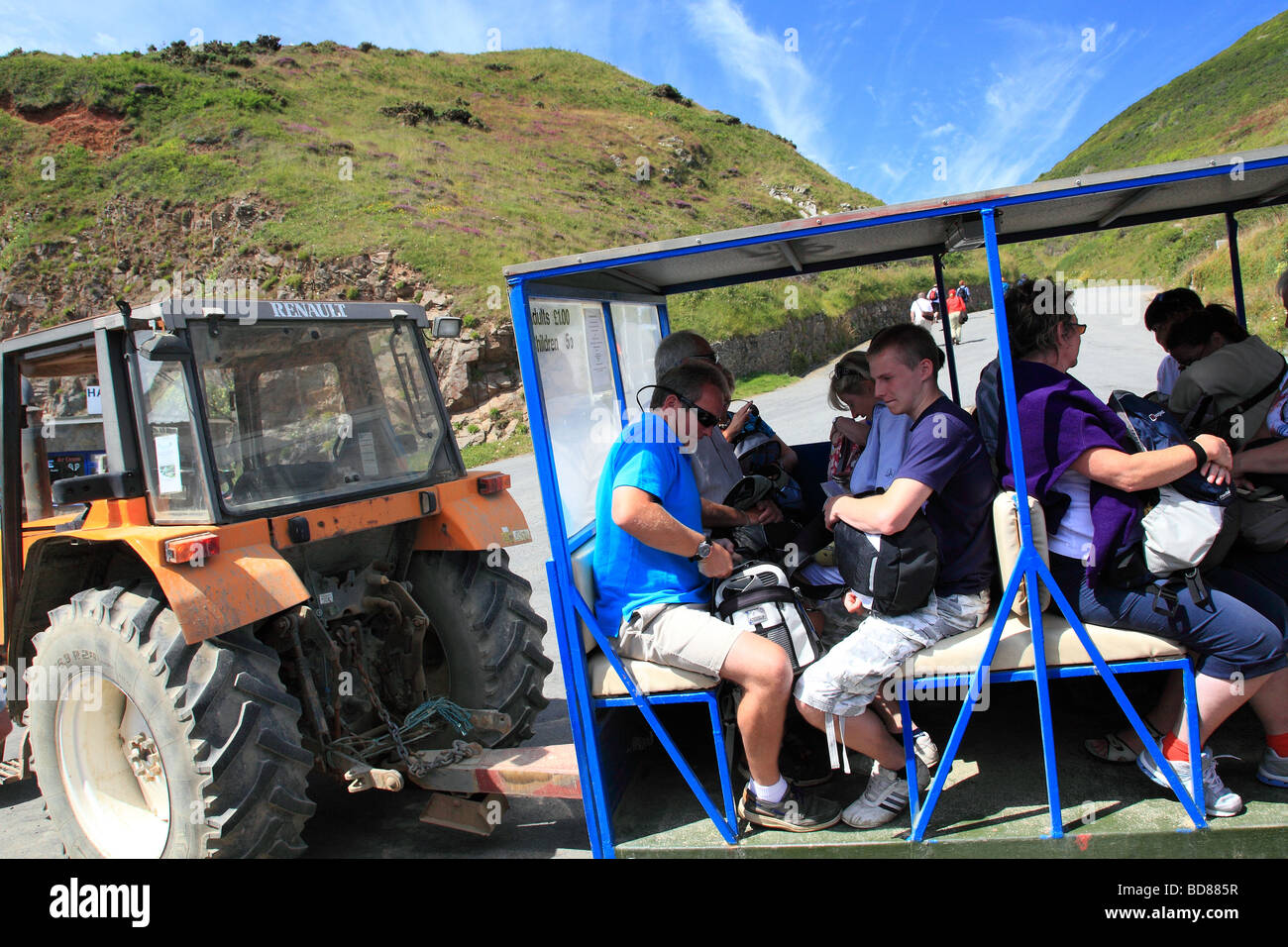 "Toast rack" transport Sark Island Channel Islands Stock Photo - Alamy