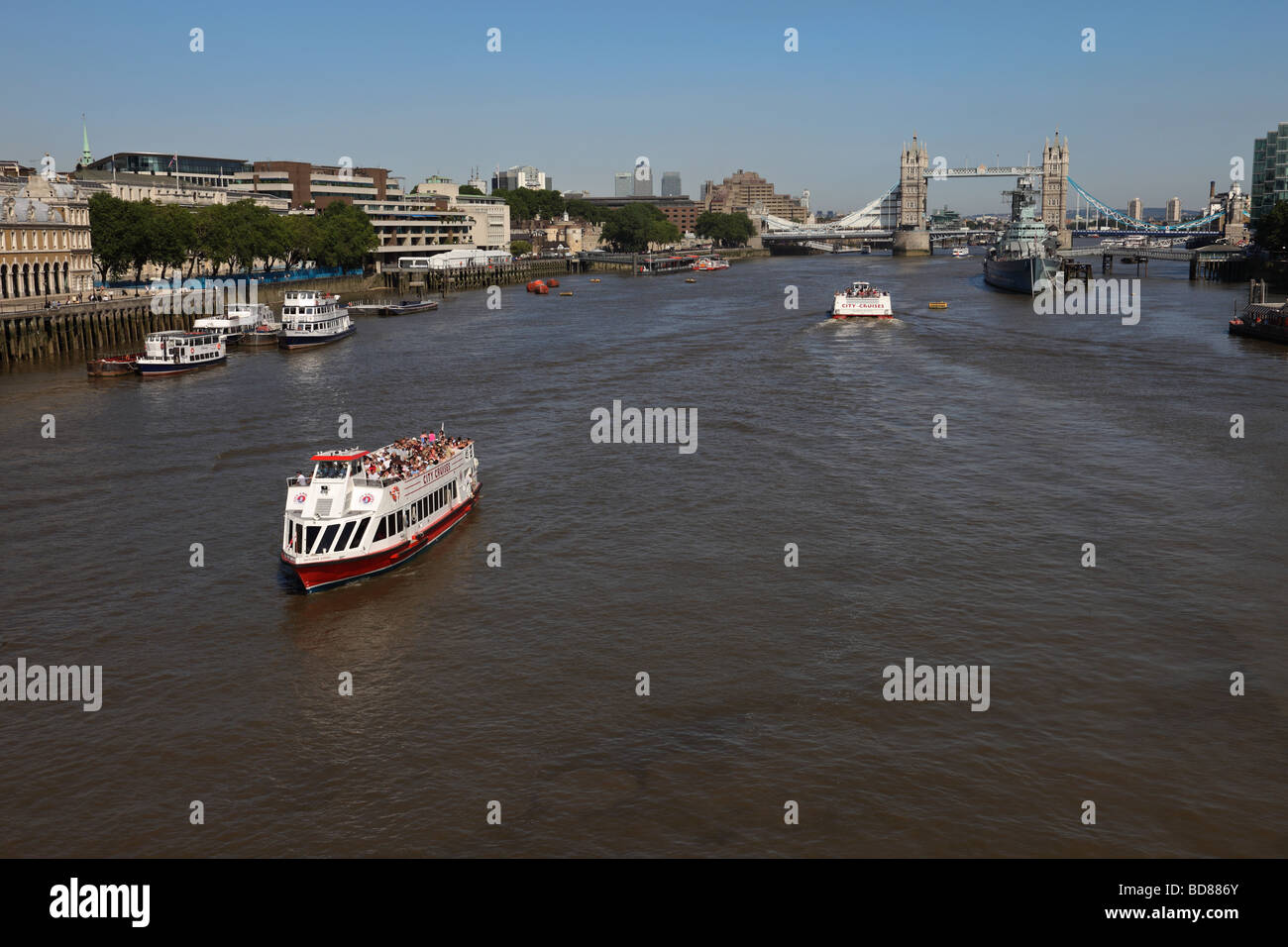 View down the river Thames, London Stock Photo - Alamy