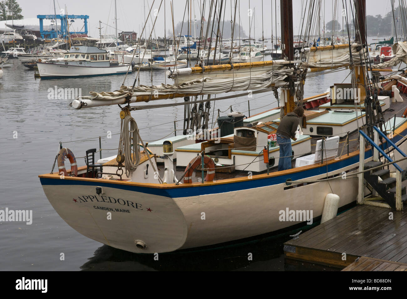Schooner Appledore Camden Maine USA Stock Photo - Alamy