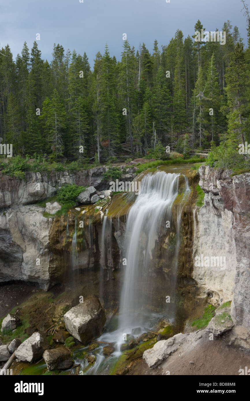 Paulina Creek Falls in Newberry National Volcanic Monument Oregon Stock ...