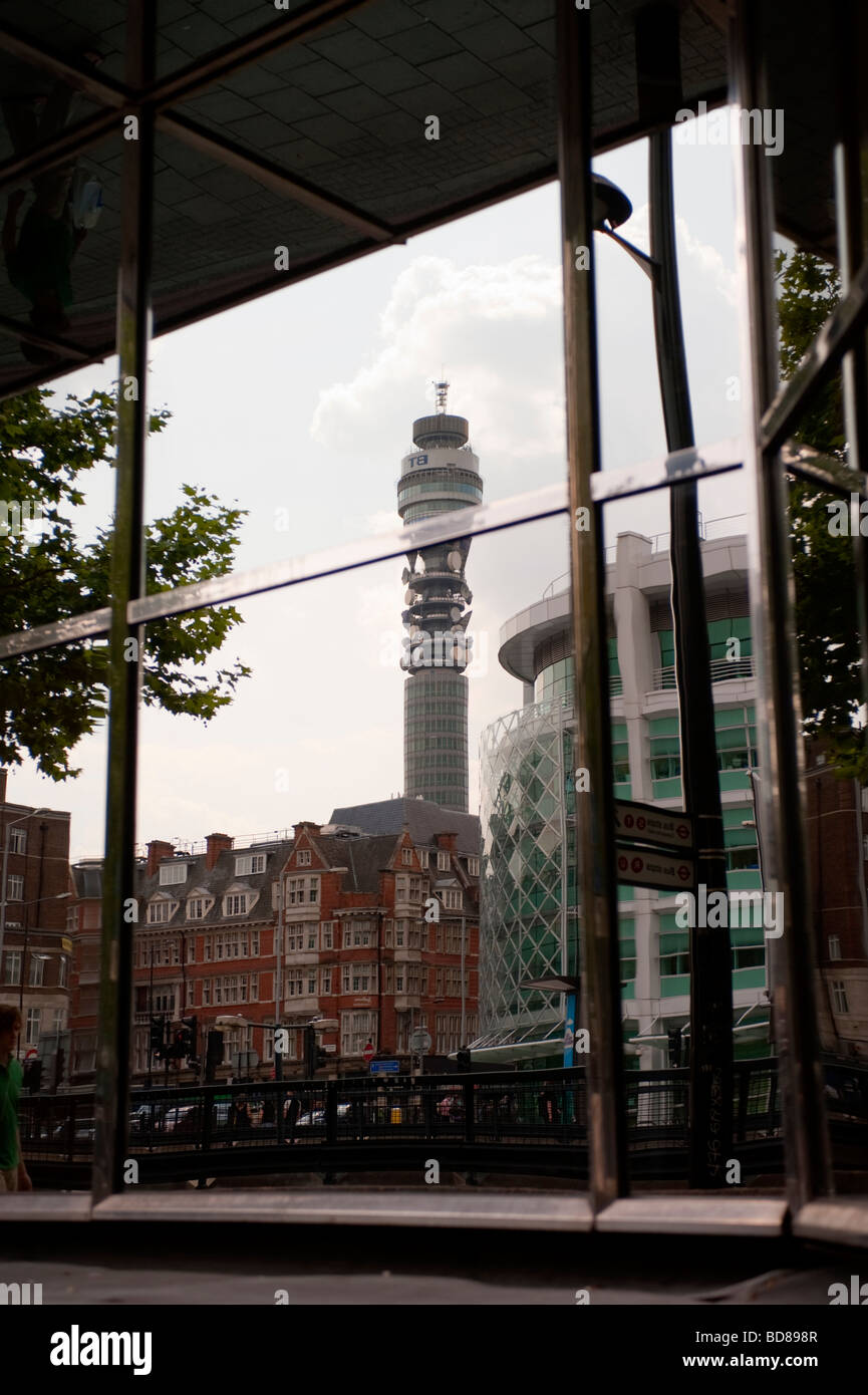 Reflection of the Post Office Tower in a window Stock Photo - Alamy