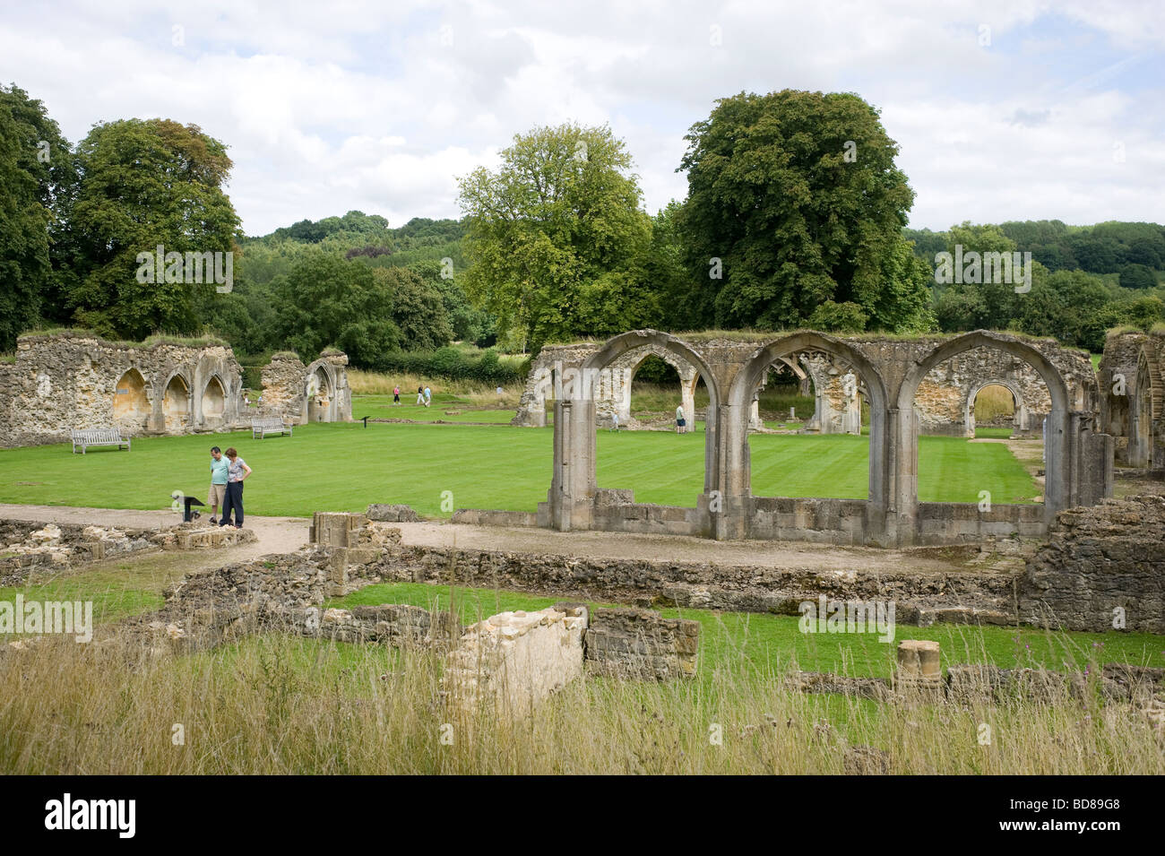 The ruins of Hailes Abbey near Winchcombe in Gloucestershire. A ...