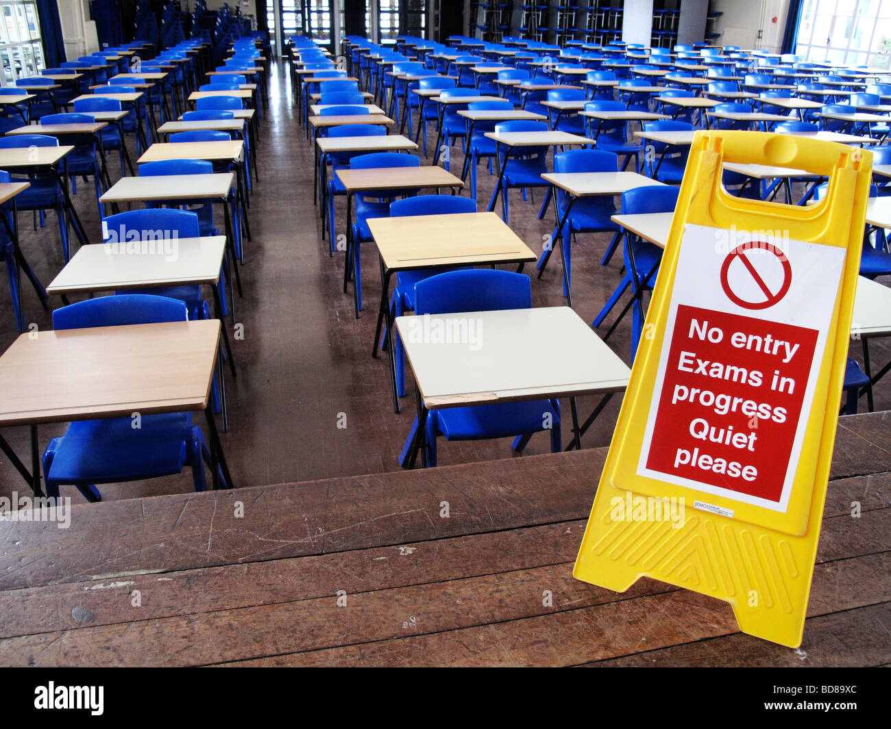 Empty School exam room Stock Photo - Alamy