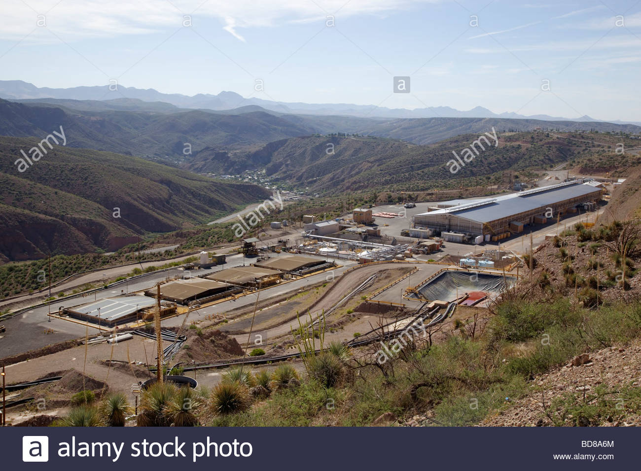 Central Solvent Extraction Electrowinning Plant SXEW Morenci Mine Stock ...