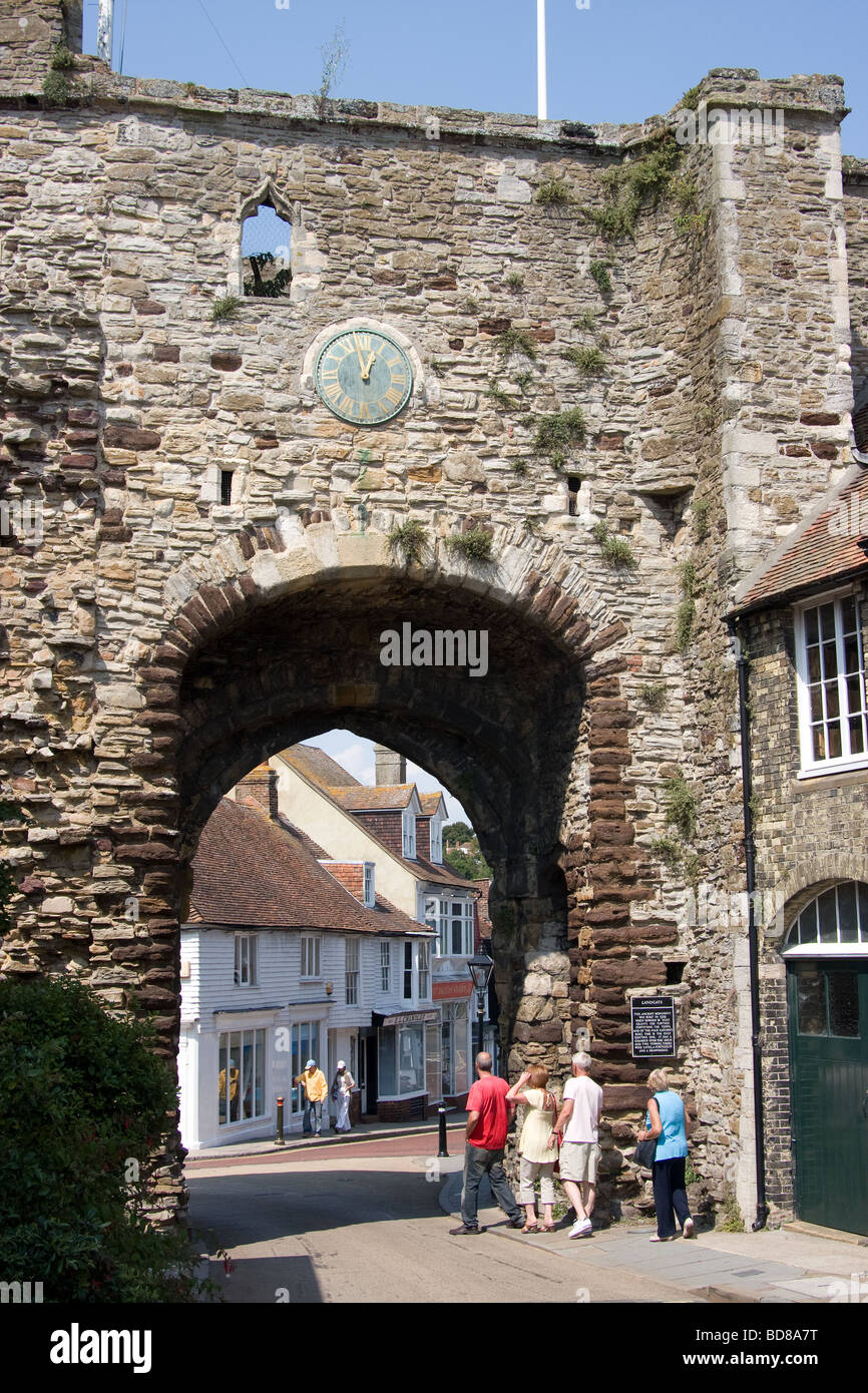 old ancient listed building visitors summer Rye town centre east sussex ...