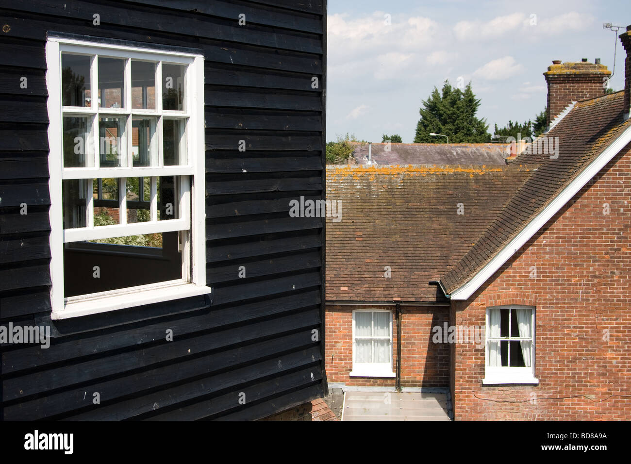 old ancient listed building shop visitors summer Rye town centre east ...