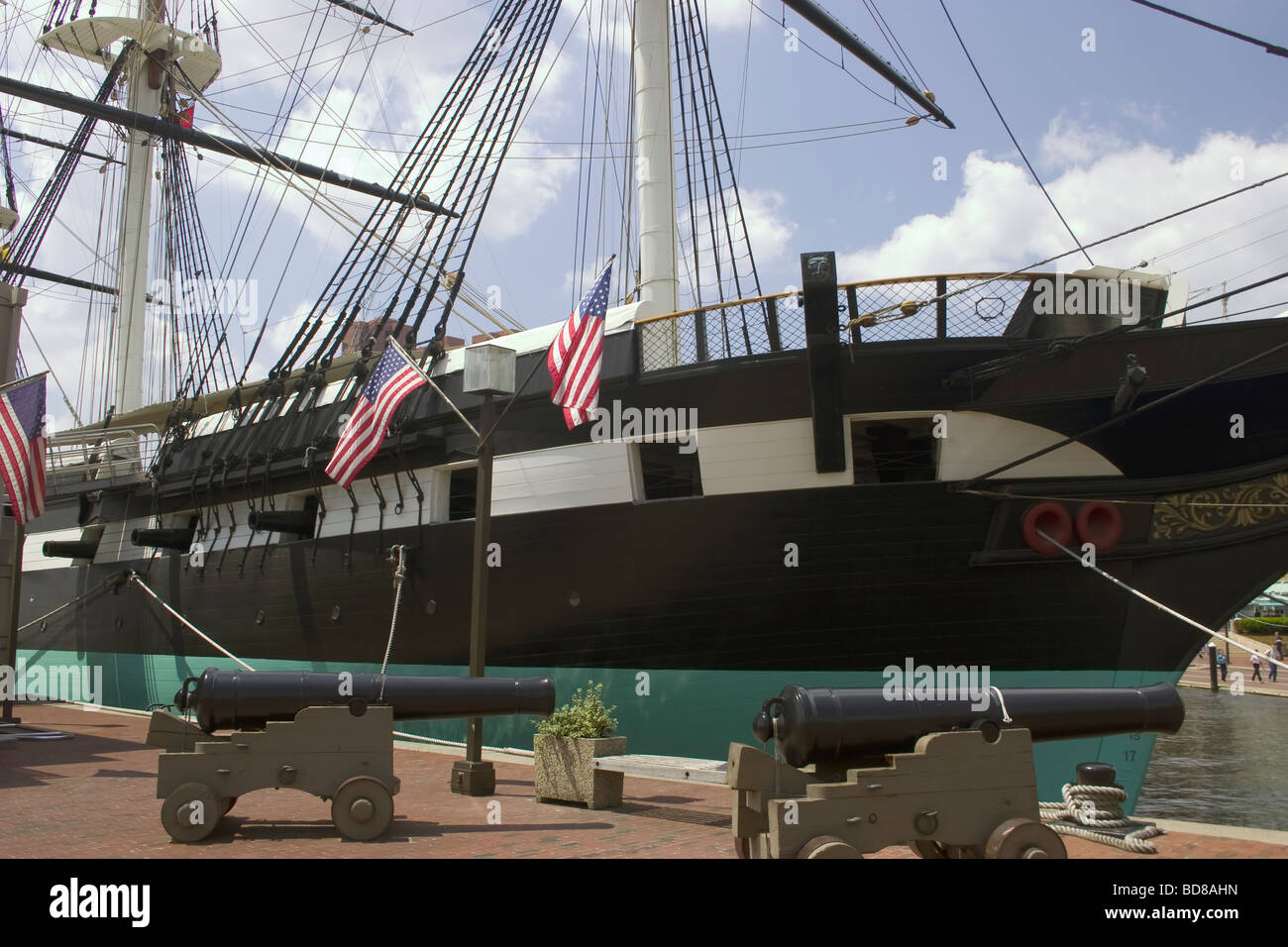 USS Constellation, the last all sail warship built by the US Navy, is ...