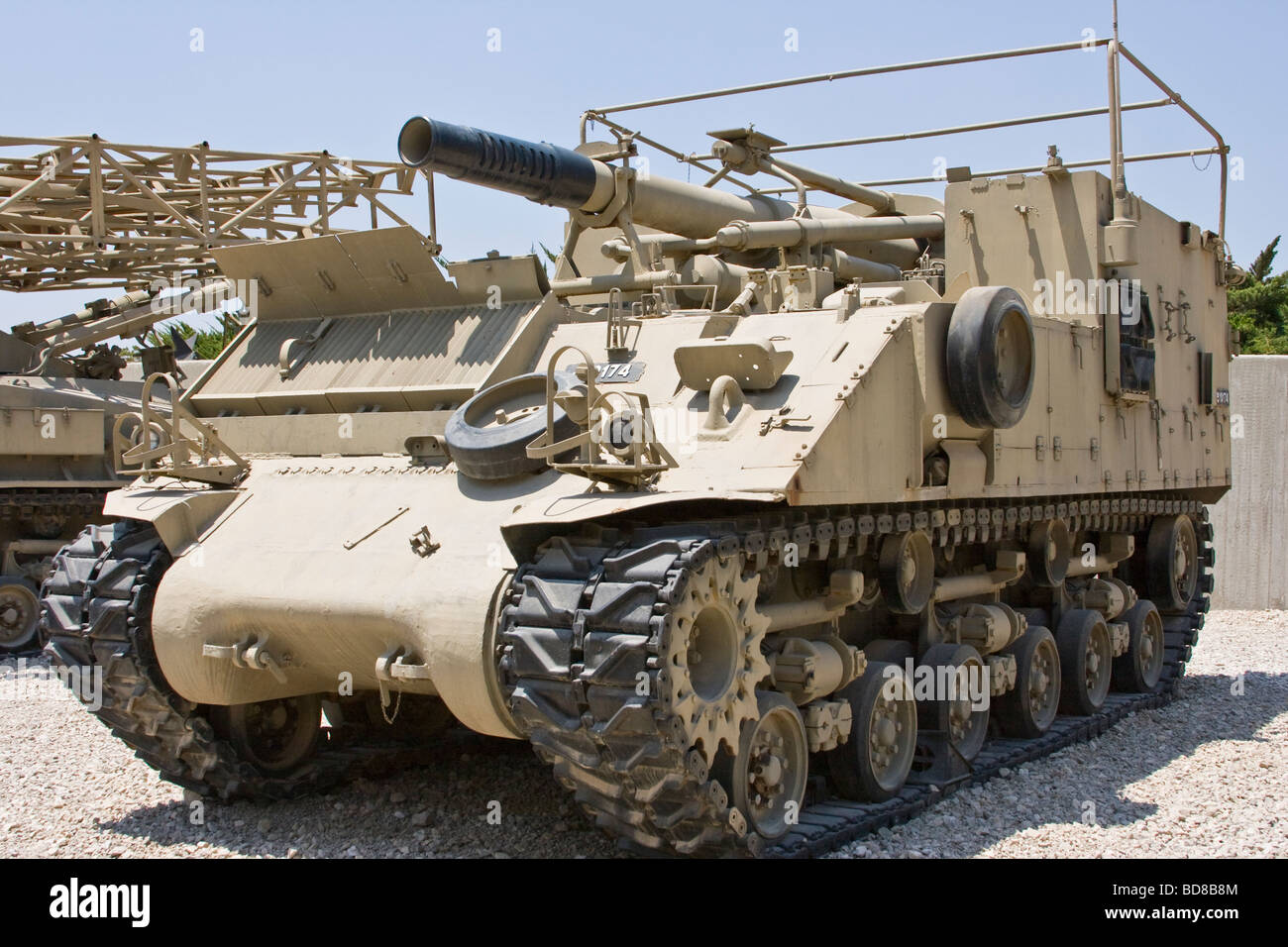 Sherman M-50 self-propelled gun Stock Photo - Alamy