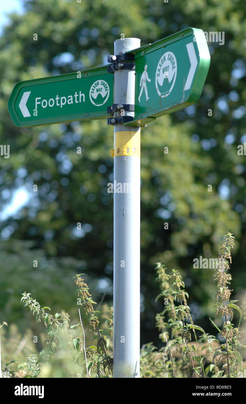 Saxon shore footpath sign hi-res stock photography and images - Alamy
