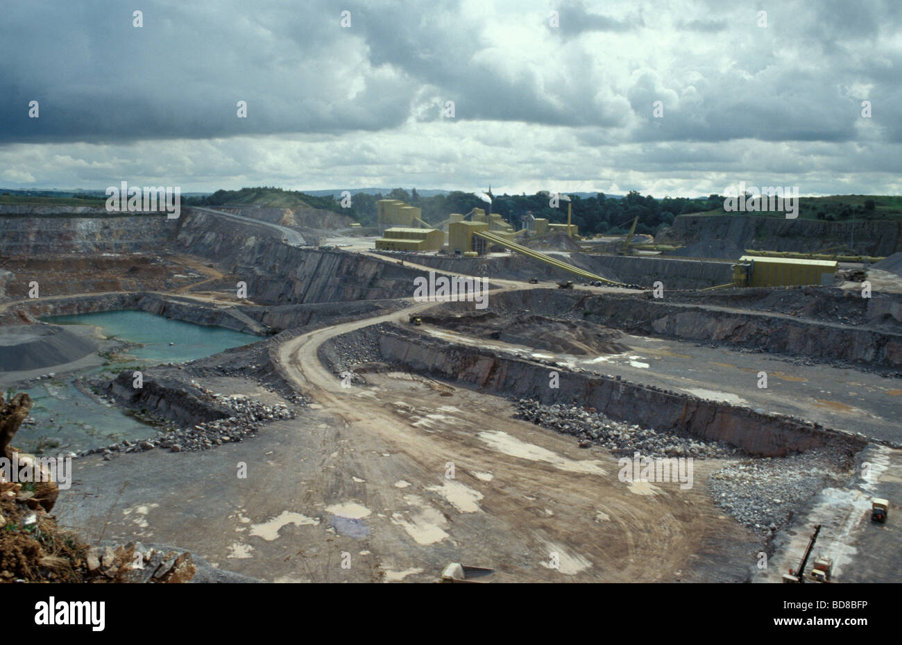 Watley Quarry in the mendip hills somerset England Stock Photo - Alamy