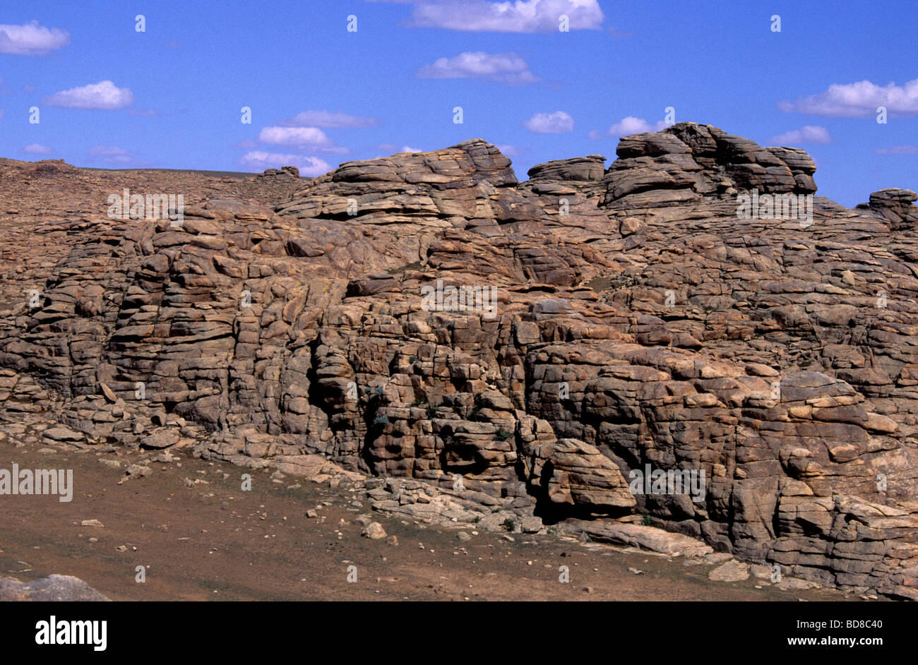 Rocks formation at Baga Gazriin Chuluu, Gobi Desert, Mongolia Stock ...