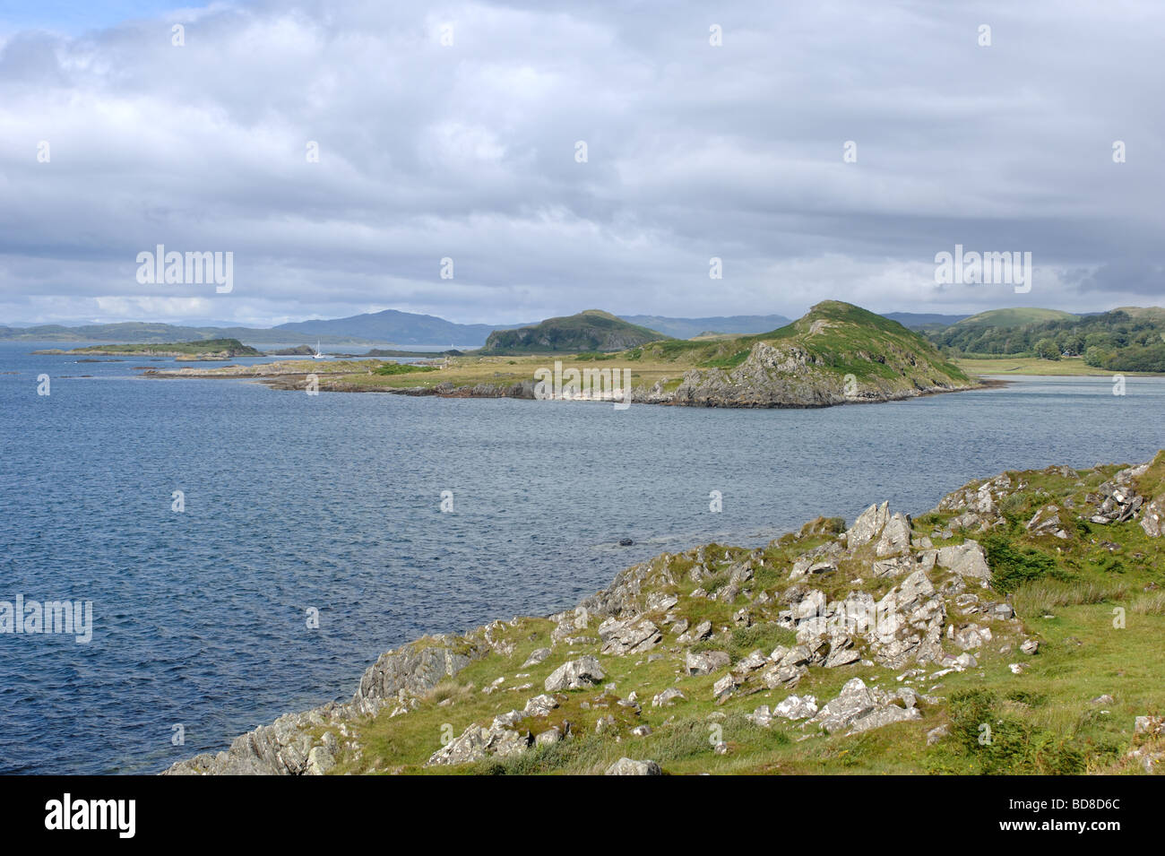 View from Craignish Point looking north towards Luing Island and the ...