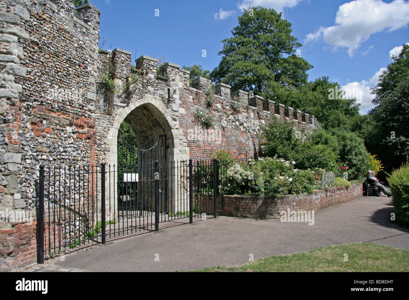 The 14Century Postern Gate built into the 12century flint and stone ...