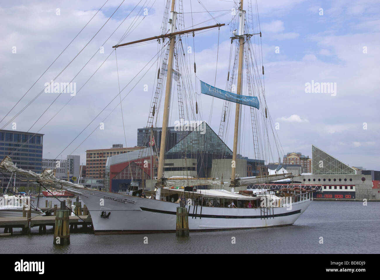 The tall ship, Clipper City in Baltimore's Inner Harbor Stock Photo - Alamy