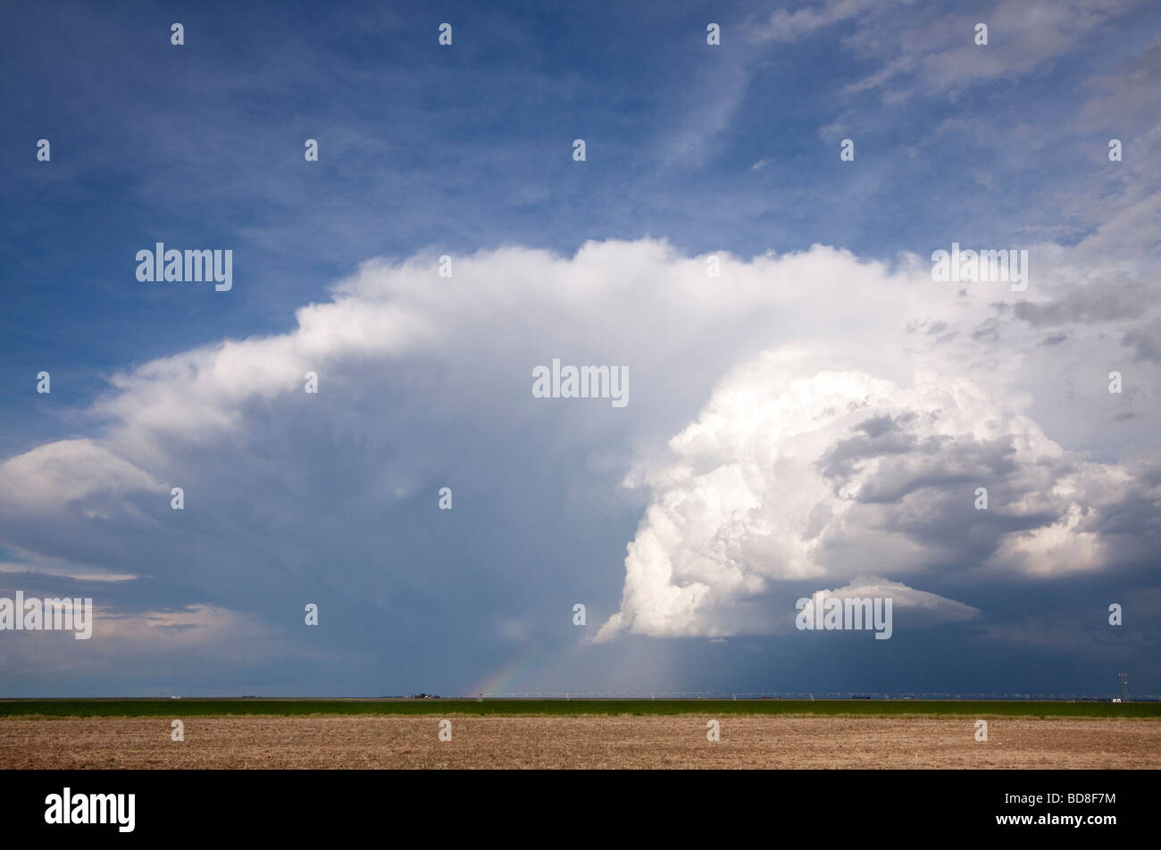 A thunderstorm in the distance in southern Kansas June 4 2009 Stock ...
