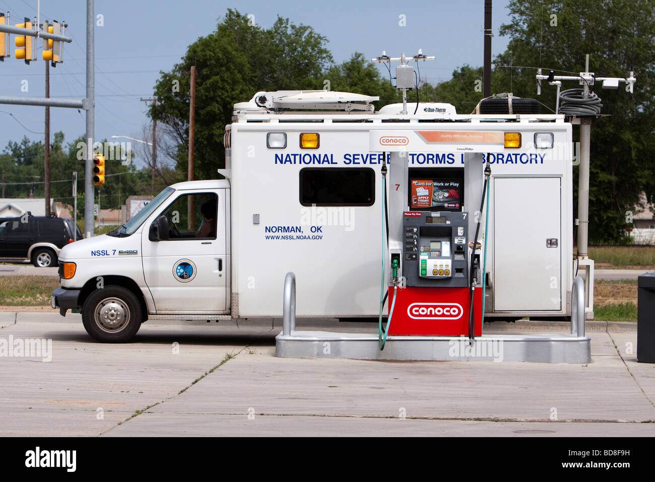 The National Severe Storms Labratory NSSL mobile command post fuels up ...