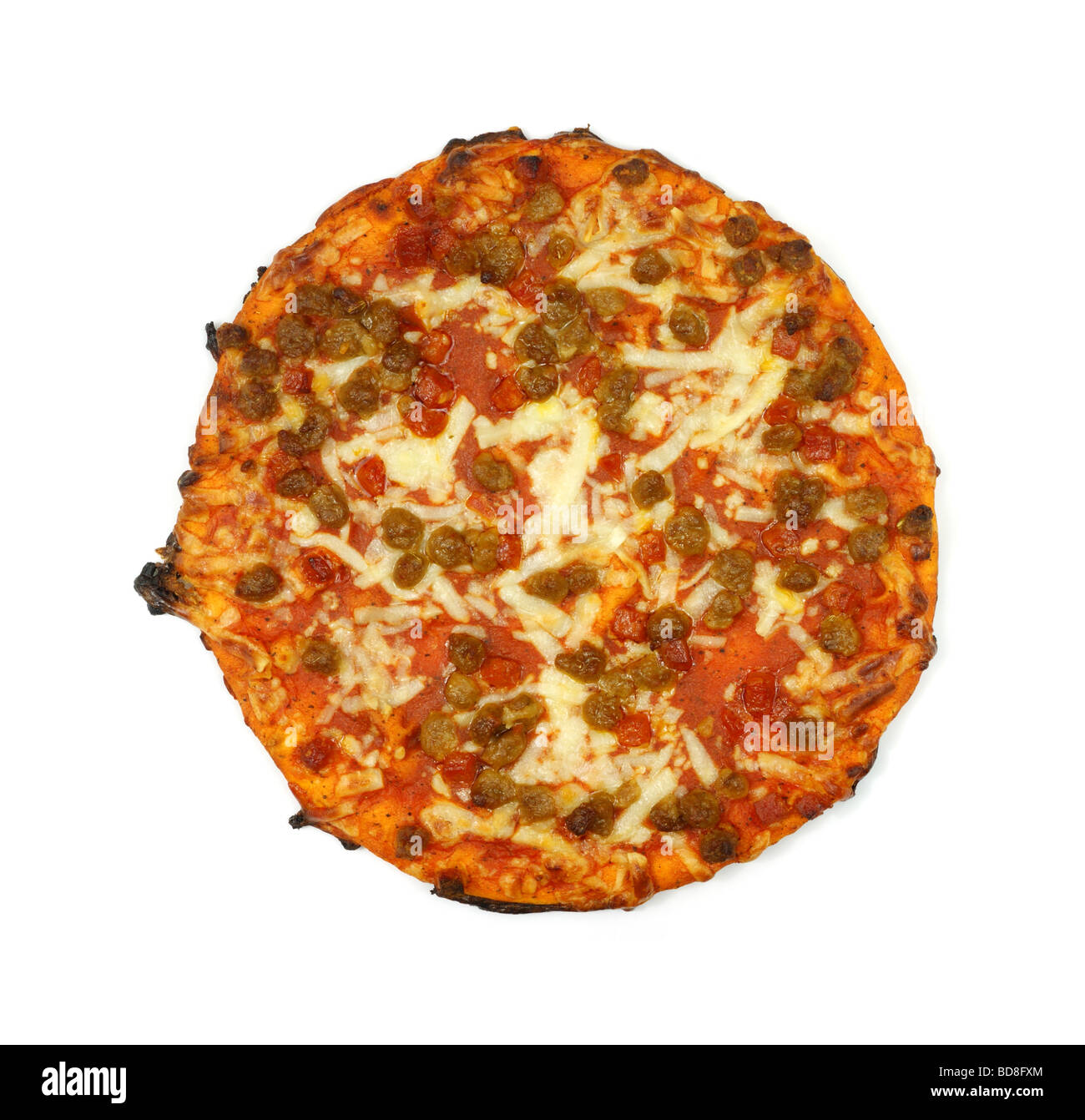 Top view of small cooked pizza Stock Photo - Alamy