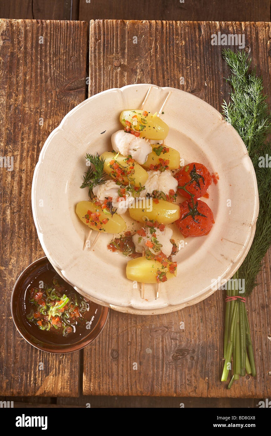 Boiled Trout Skewer Stock Photo - Alamy