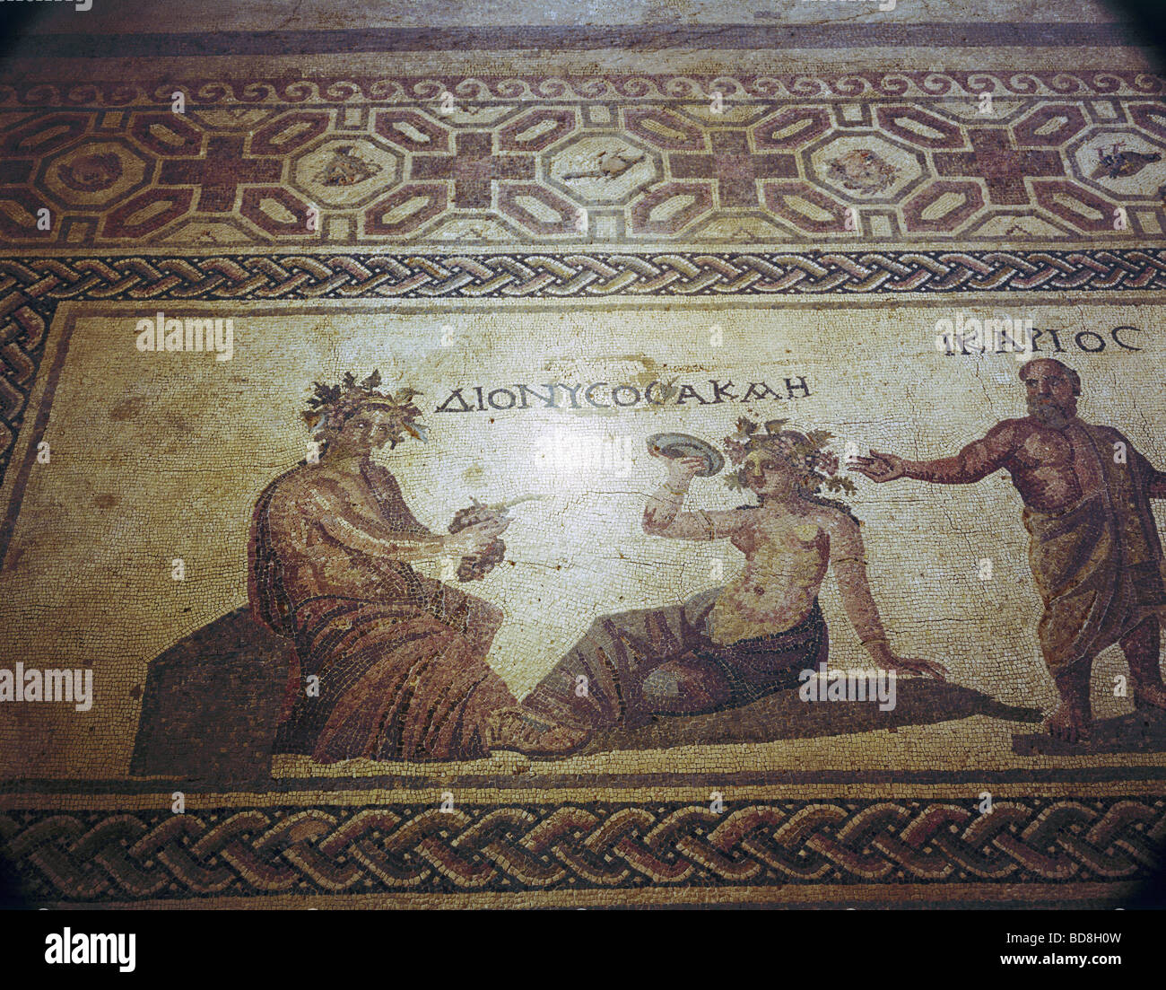 fine arts, ancient world, Roman Empire, mosaic, Dionysos and Ikarios ...