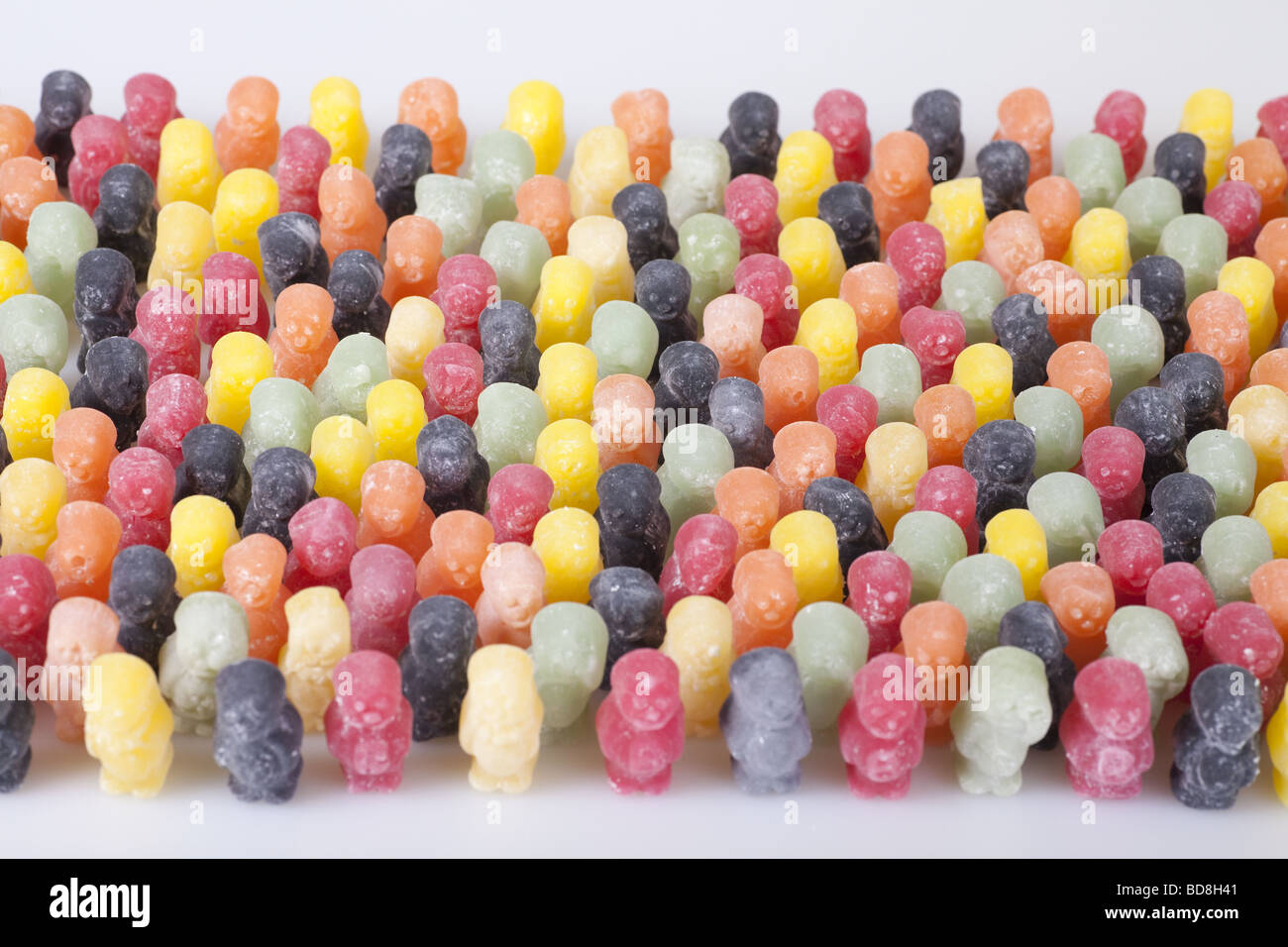 Groups of multi-coloured jelly baby sweets Stock Photo - Alamy