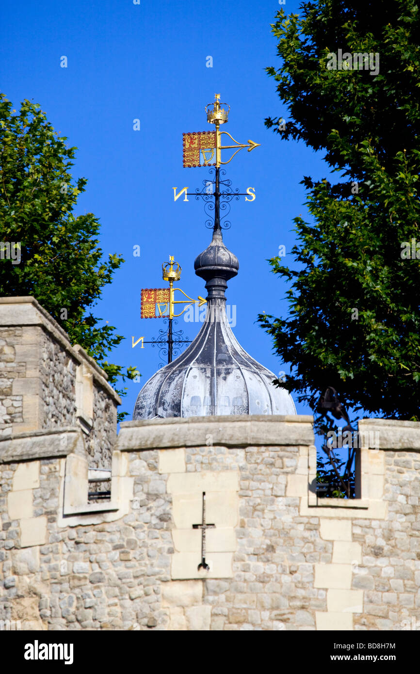 Weathervanes on top of the towers at the Tower of London Stock Photo ...