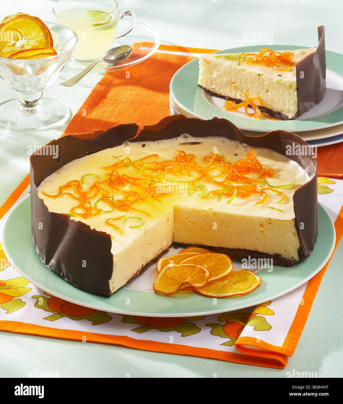 Cake with Orange Mousse Stock Photo - Alamy