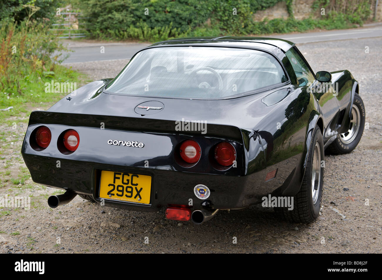 Back of Corvette car Stock Photo - Alamy