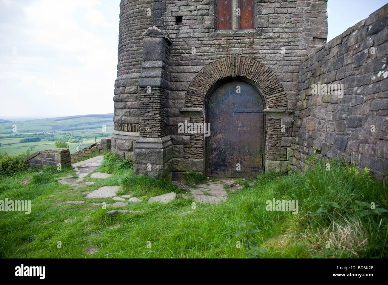 The Dovecote Tower (also known as Pigeon Tower) in Rivington terraced ...
