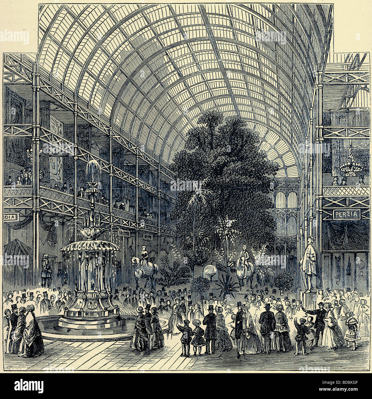 The great exhibition fountain 1851 hi-res stock photography and images ...