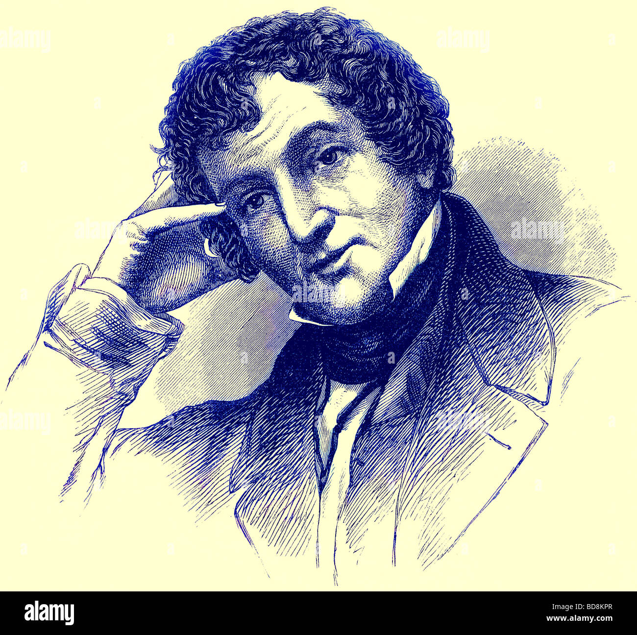 Washington Irving Illustration from Cassell s History of the United ...