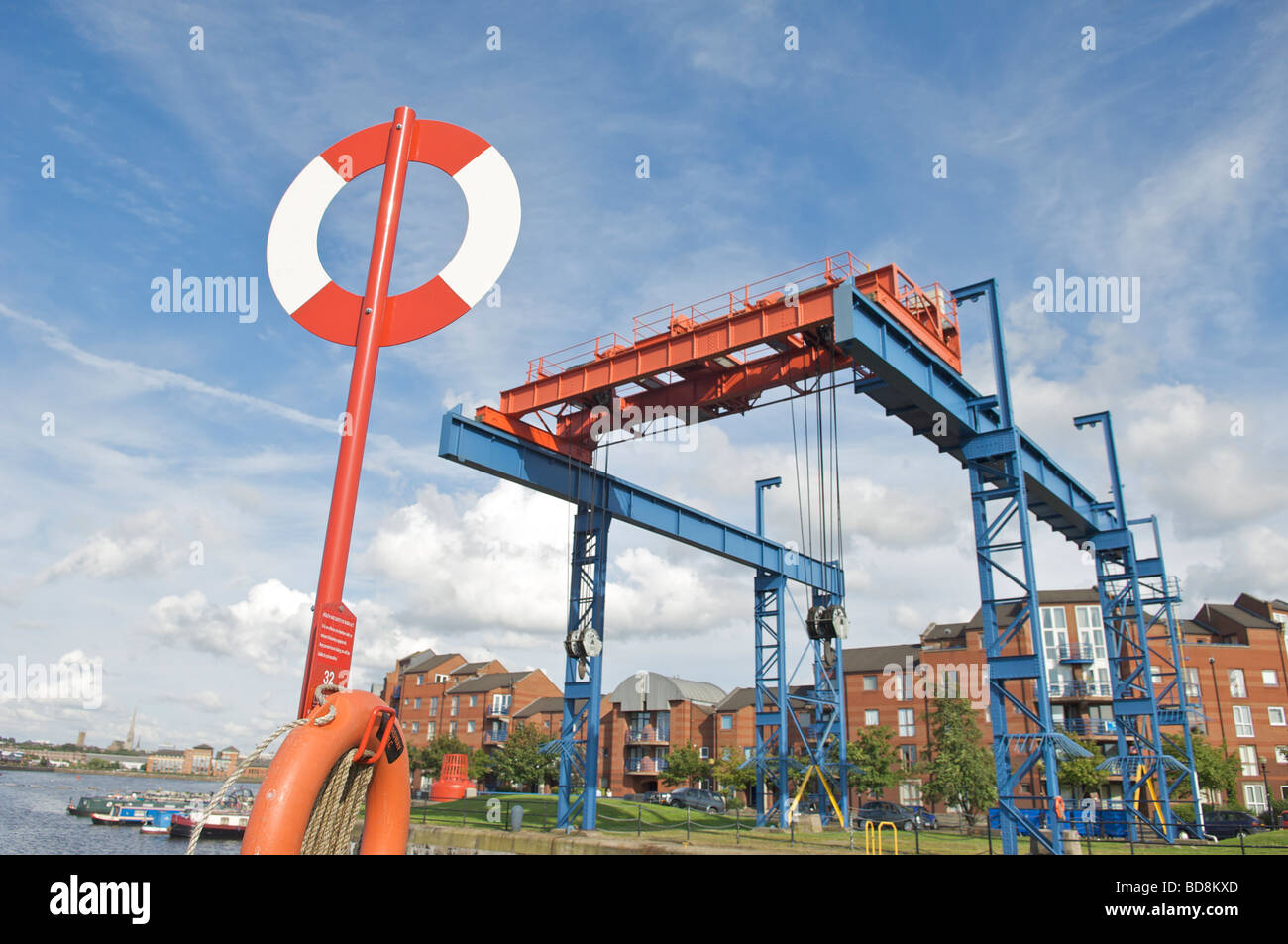 Boat crane preston docks marina hi-res stock photography and images - Alamy