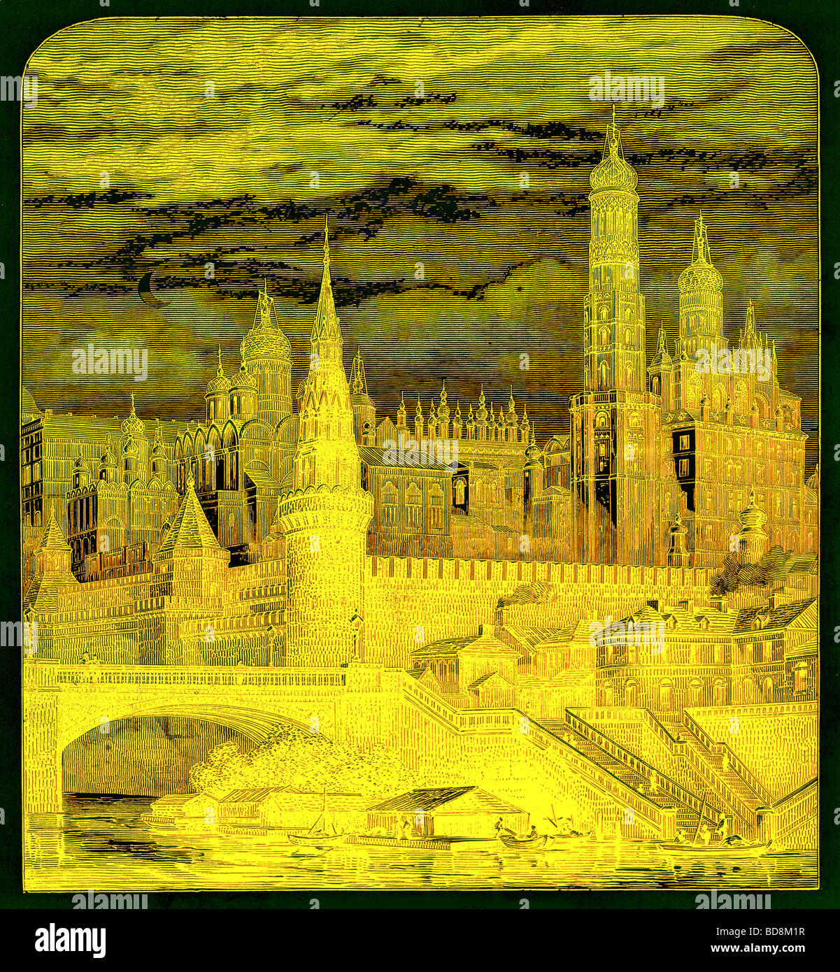 The Kremlin Moscow Illustration from Russian Pictures by Thomas Michell ...