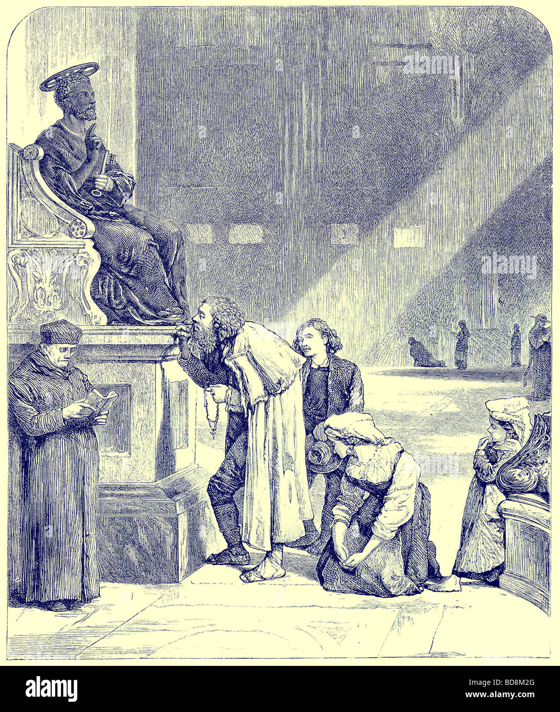 The Statue of St Peter Illustration from Italian Pictures by Samuel ...