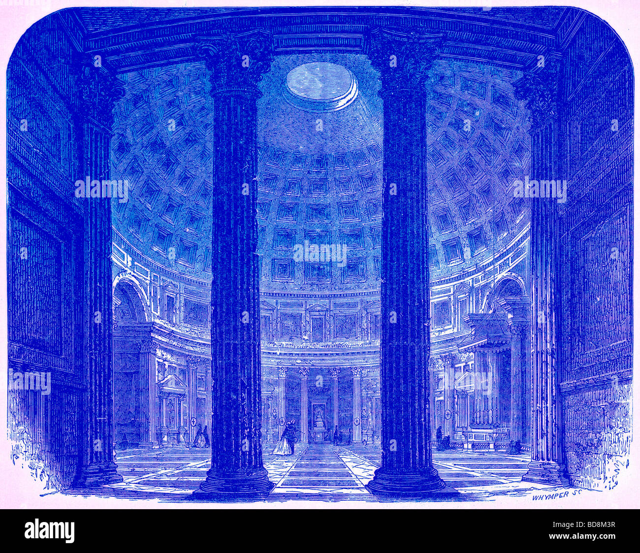 Interior of the Pantheon Illustration from Italian Pictures by Samuel ...